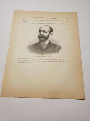Portrait of New York Representative Edward Dunphy c. 1892 engraving | eBay