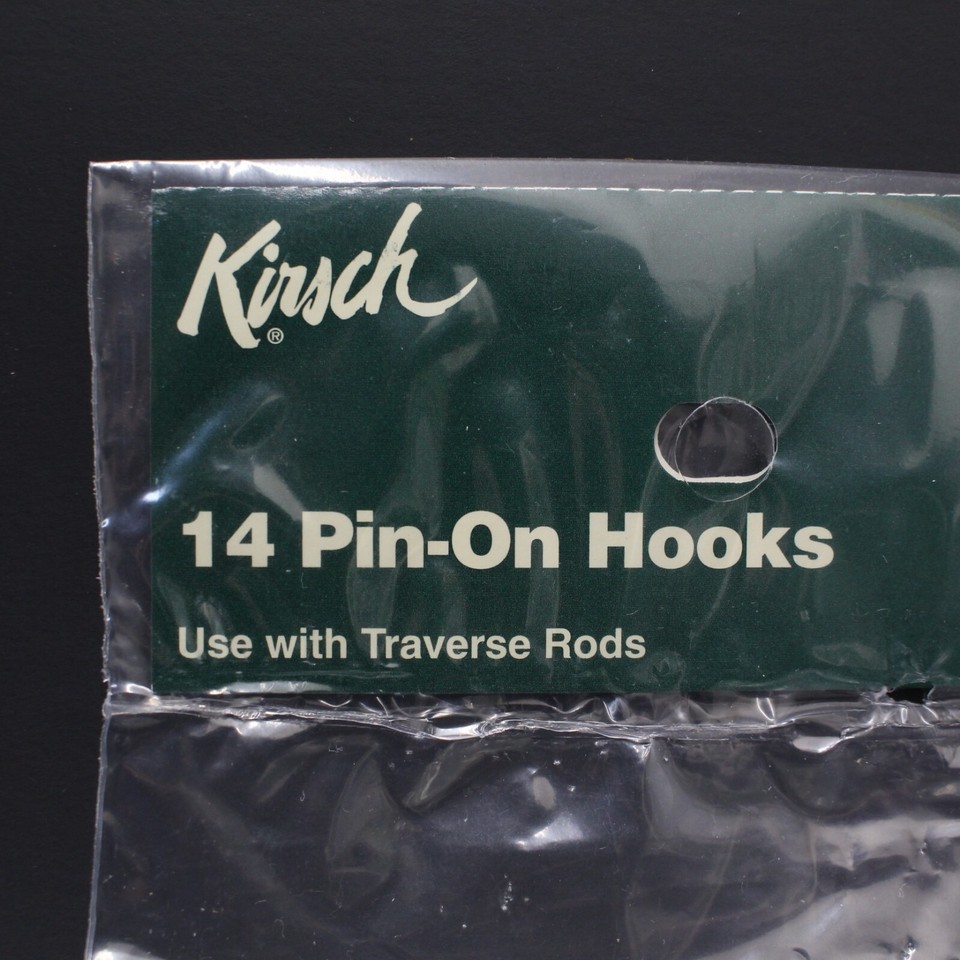 (2)14 Kirsch Pin-On Hooks for Drapery Curtain Use W/Traverse Rods 2.75 ...