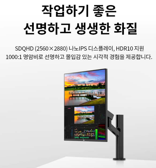 LG 28MQ780 Dual Up Ultra Wide Monitor 28 Inch SDQHD 2560 x 2880 Nano ...