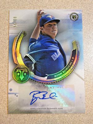 2019 TOPPS TRIPLE THREADS #RAU-RB RYAN BORUCKI SIGNED AUTO BLUE JAYS ...