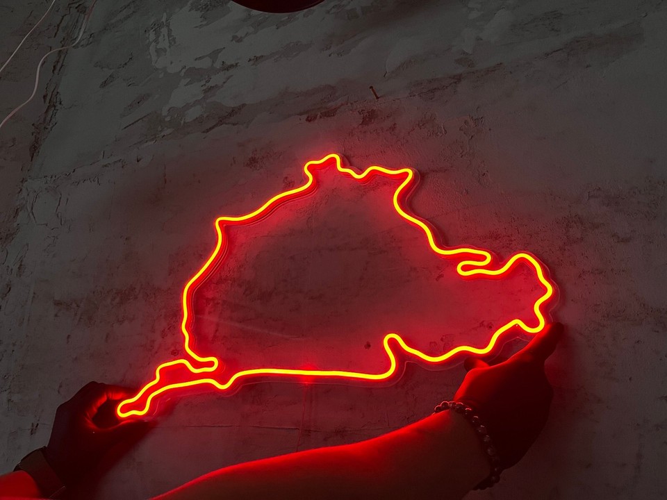 Nürburgring Track Neon Sign, F1 Track Neon Sign, Nürburgring , F1 Track ...