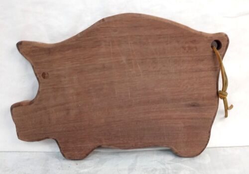 Wood Bread Board Cutting Charcuterie Pig Hog Shape French Country ...