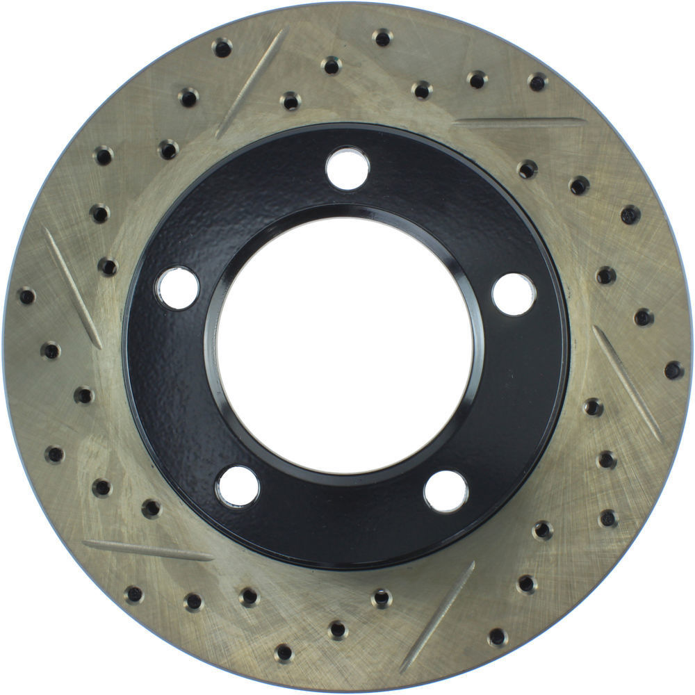 Disc Brake Rotor-Sport Cross-Drilled and Slotted Front Right Stoptech ...