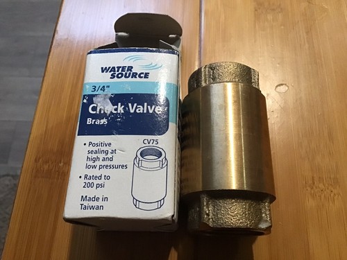 Water Source Check Valve, Brass, 3/4-In. CV-75 | eBay