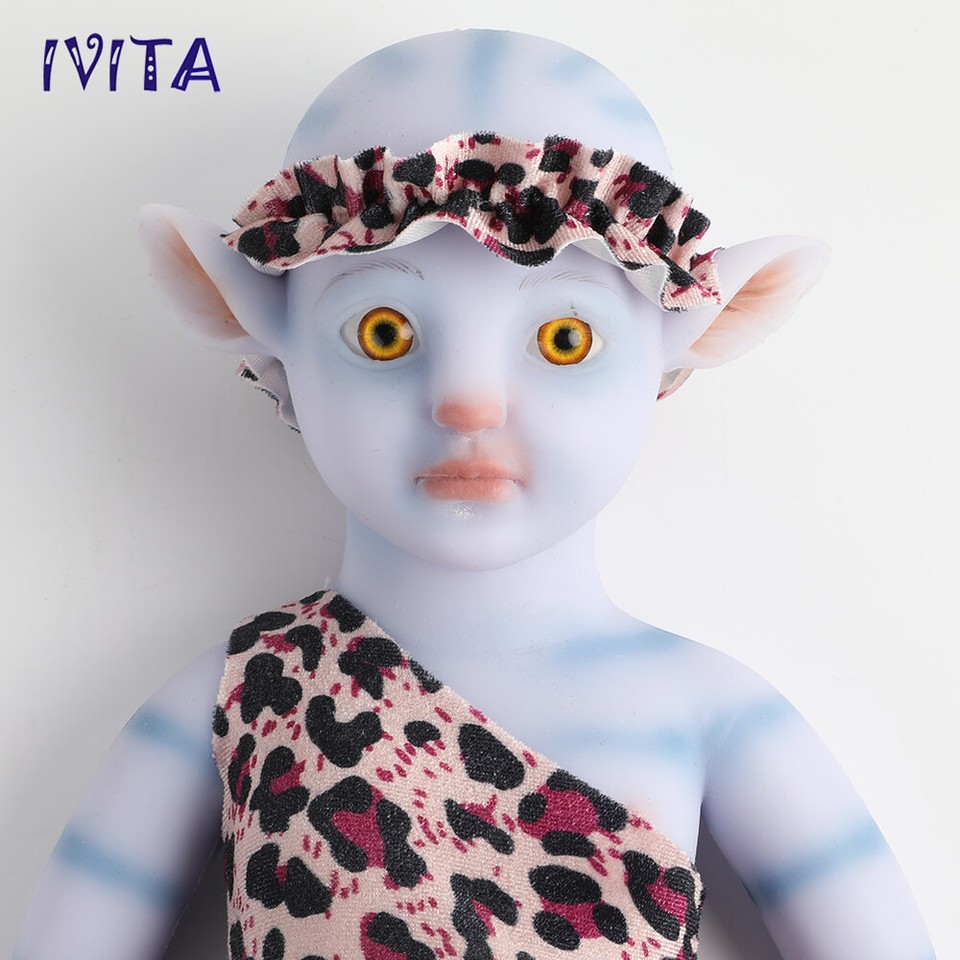 IVITA 17''Avatar Fairy Girl Doll Full Silicone Floppy Avatar Doll Kids ...