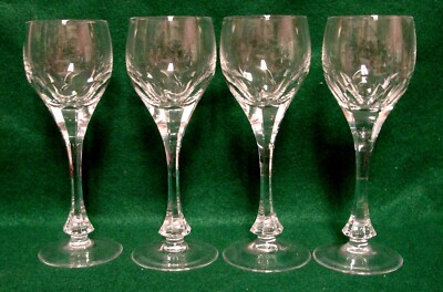 Crystal MONACO CUT (677) 7-1/8" Sherry Wine Glasses SET OF FOUR More ...