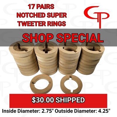 SHOP SPECIAL: 17 Pairs NOTCHED Super Tweeter Speaker Rings 0.75" MDF | eBay