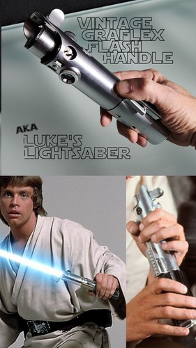 Original Graflex 2-Cell Red Button "Star Wars Lightsaber" Flash Handle ...