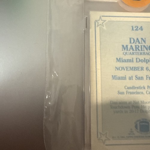 1984 Topps Vault Dan Marino Reverse Blue Line Paper Proof Cards 123 ...
