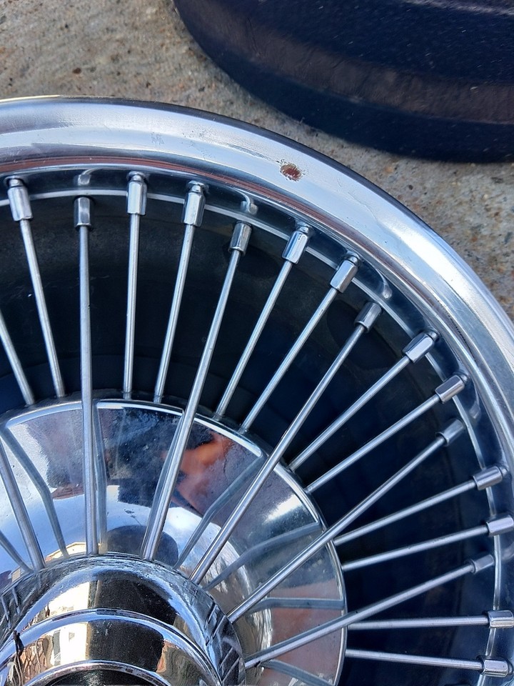 SET OF FOUR 1970 - 1973 MERCURY COUGAR OEM 14" WIRE HUBCAPS WHEEL ...