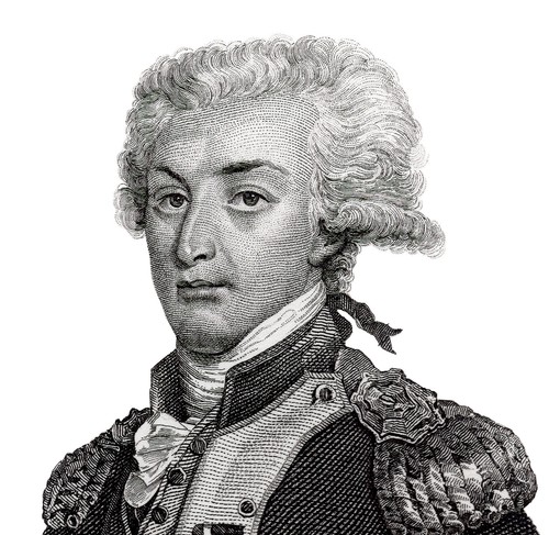 General GILBERT MARQUIS de LAFAYETTE 1839 engraving Patriot Uniform ...