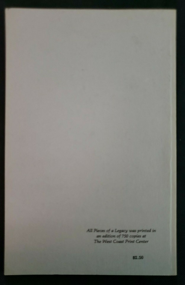 All Pieces of a Legacy by Charles Entrekin (1975 PB) Berkley Poets ...