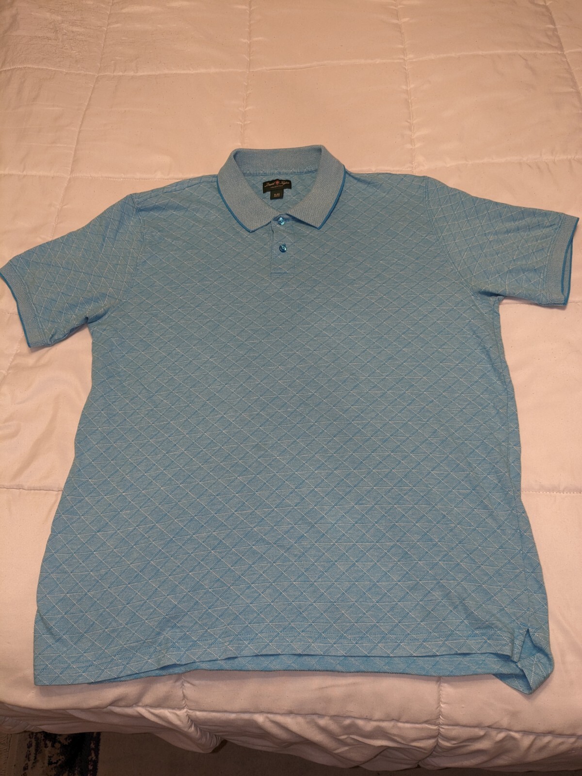 David Taylor Collection Polo Shirt Men’s Size XL Aqua… - Gem