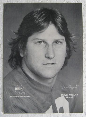 Steve August circa 1970s b/w 5x7" paper photo (Seattle Seahawks) maybe ...