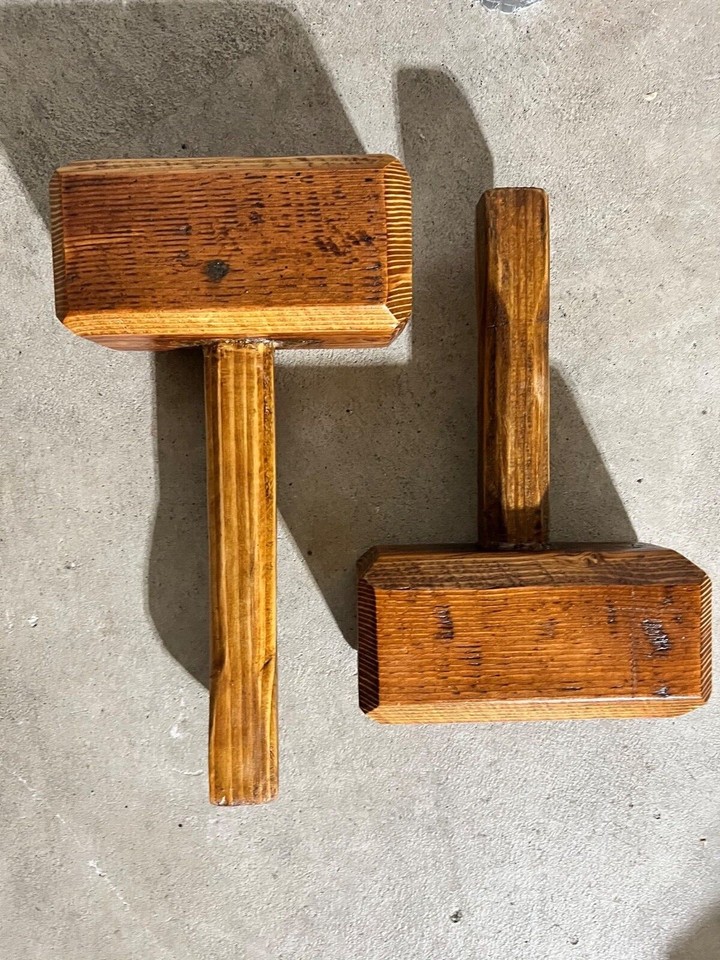 Hand Made Wood Mallet Block Tool Thor Style | eBay
