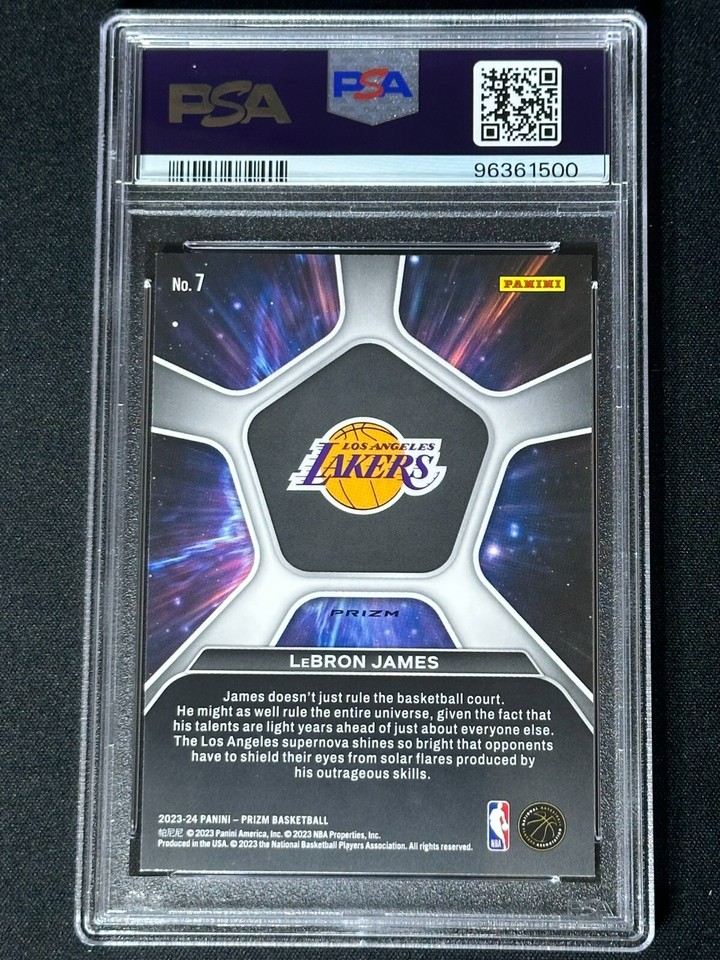 2023 Panini Prizm Deep Space Silver Lebron James #7 PSA 10 GEM MINT ...