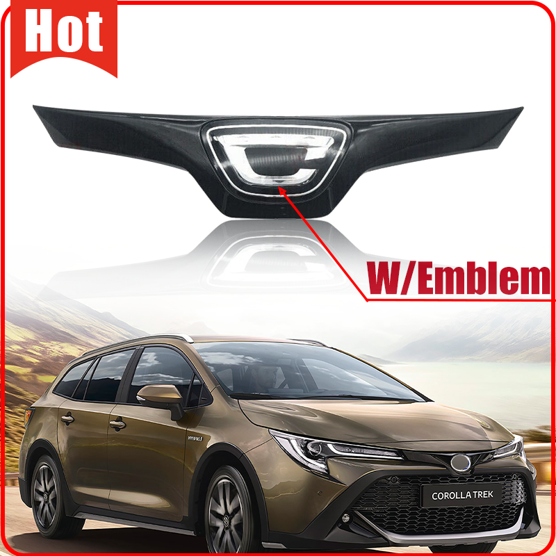Front Upper Grille w/Black Emblem Fit 2019-2023 Toyota Corolla ...