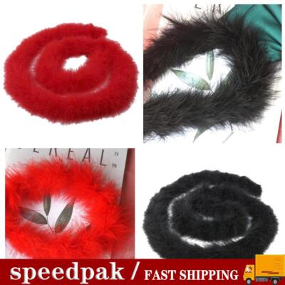 2M Christmas Tree White Feather Boa Strips Xmas Ribbon Home Garland P ...
