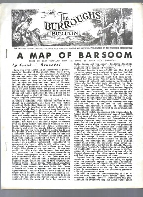 The Burroughs Bulletin: A Map of Barsoom (1963, No. 14) | eBay