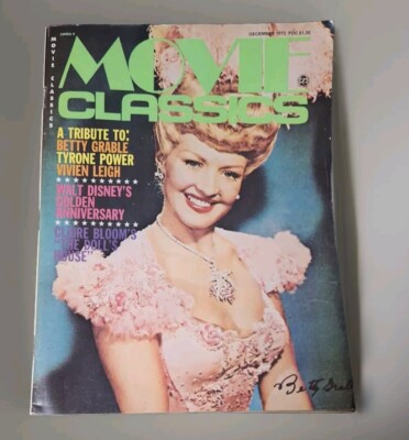 1973 DECEMBER MOVIE CLASSICS MAGAZINE BETTY GRABLE COVER | eBay