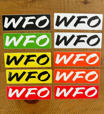 WFO DECALS WIDE F**N OPEN VARIETY OF COLORS DECALS CRF KXF KTM GAS GAS ...