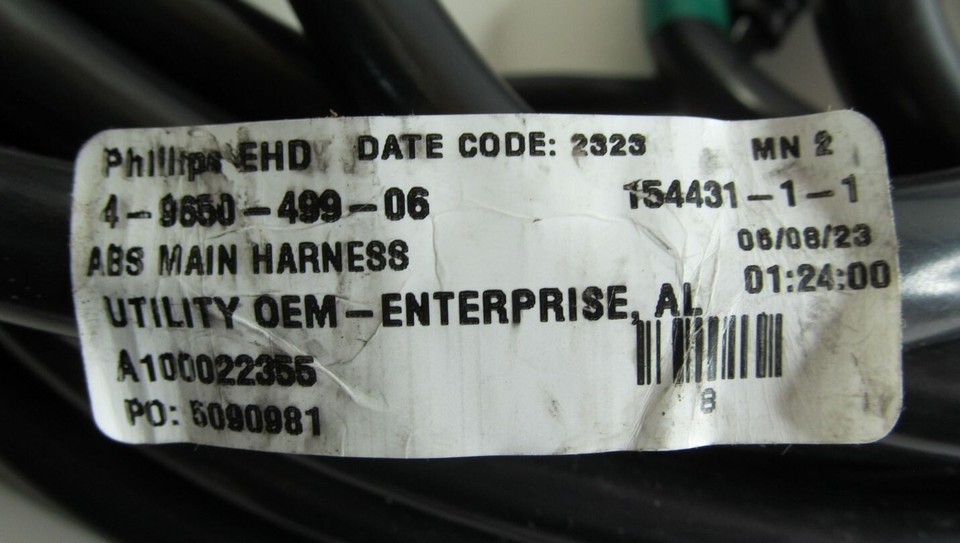 OEM UTILITY UTI49650499 WIRING HARNESS PHILLIPS EHD 636" COMMERCIAL ...