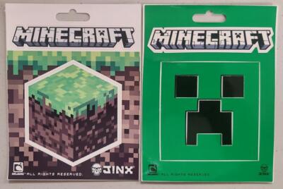 Minecraft Creeper and Grass Block Sticker Set | eBay