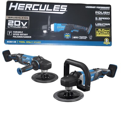 HERCULES 20V Brushless Cordless 7 in. Variable-Speed Rotary Polisher ...