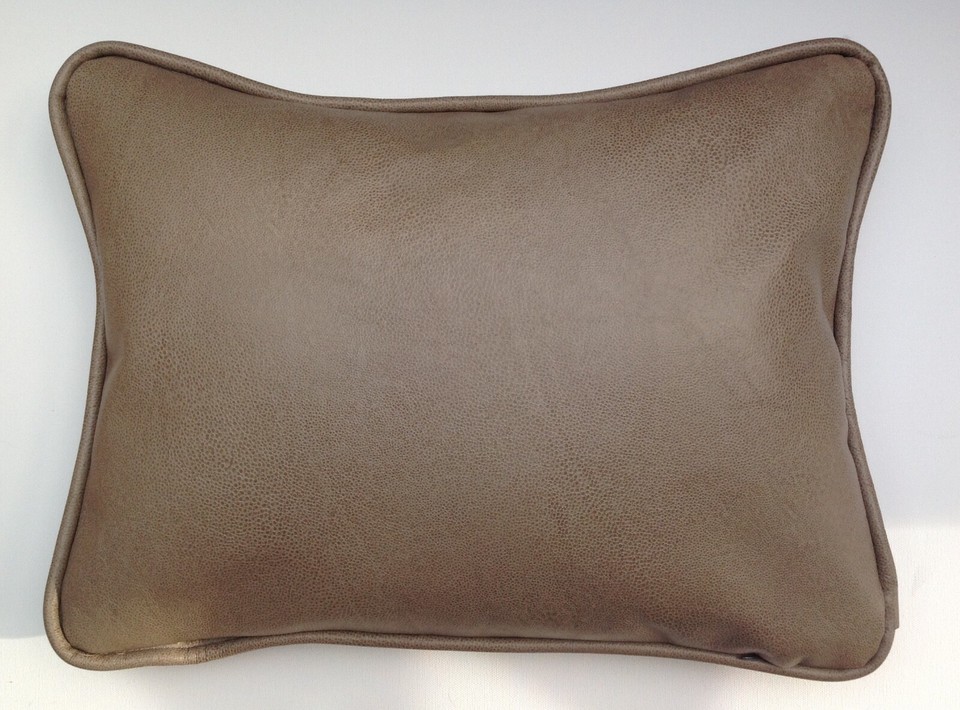 14"x19" Wool & Taupe Leather Sagebrush Pattern Pillow made w/Pendleton ...