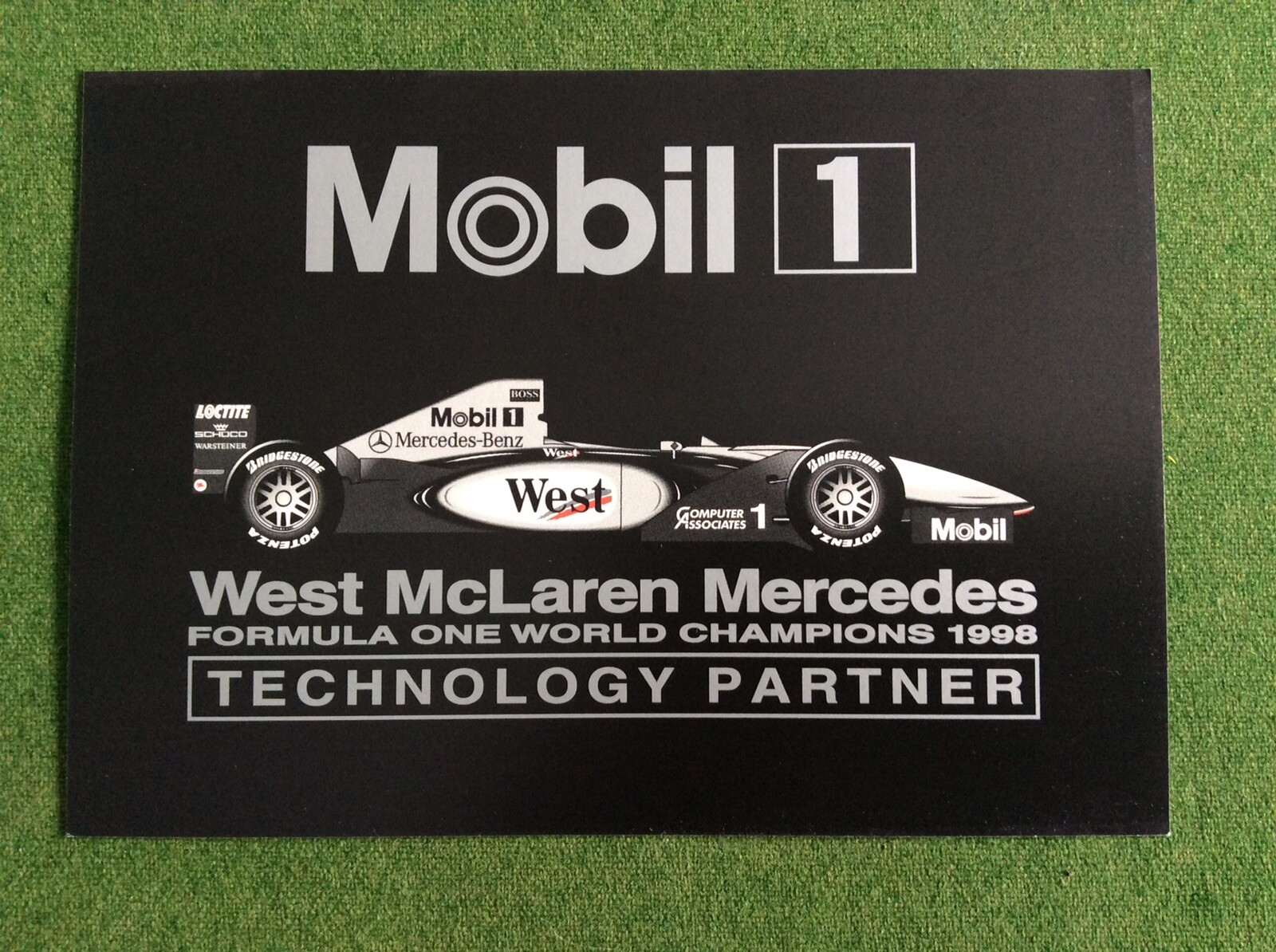 WEST McLAREN MERCEDES FORMULA ONE WORLD CHAMPIONS 1998 CARD | eBay