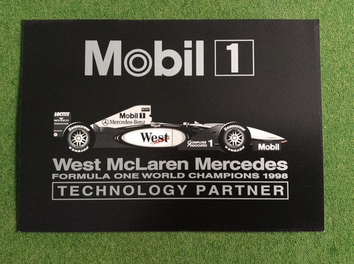 WEST McLAREN MERCEDES FORMULA ONE WORLD CHAMPIONS 1998 CARD | eBay
