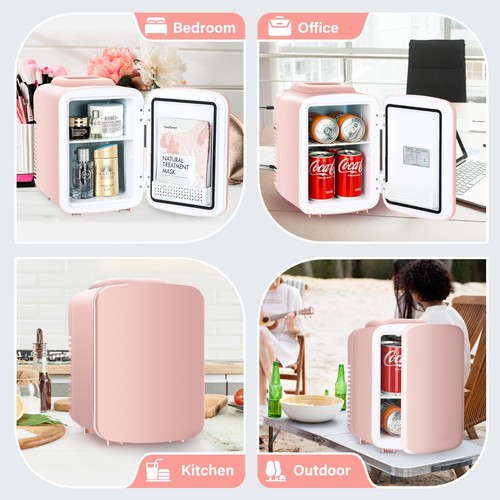 Mini Fridge 4 Liter/6 Can Portable Warmer and Cooler Indoor-Outdoor ...