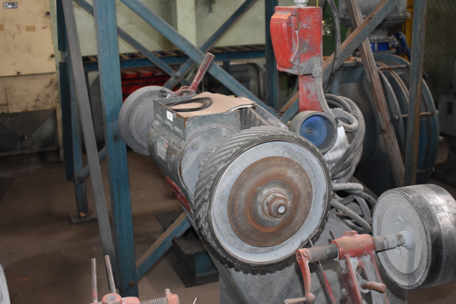 14" HAMMOND "3-ROL" DOUBLE END SPEED LATHE BUFFER w/(2) BACKSTAND ...