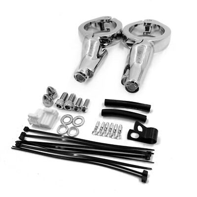 Chrome Front Turn Signal Relocation Kit For Harley FXD Dyna 2008-2017 ...