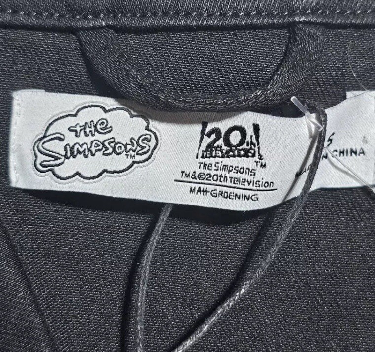 The Simpsons Bart Problem Child Jeans Black Denim Jacket Men's MEDIUM ...