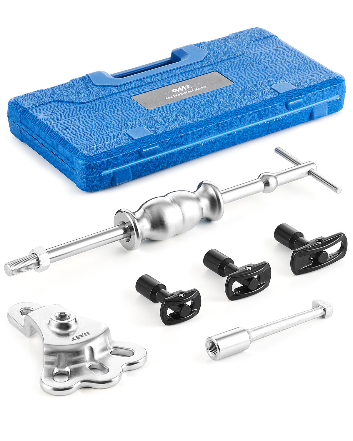 OMT 8pc Rear Axle Seal Bearing Puller Set Slide Hammer Kit w Yoke Hook ...