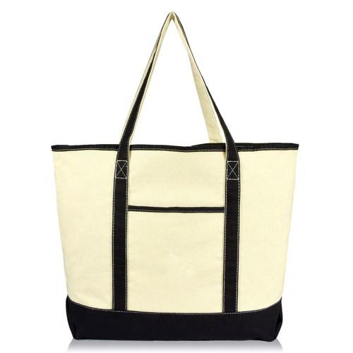 22" Extra Large Open Top Shopping Tote Grocery Bag with Outer Pocket | eBay