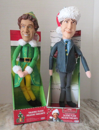 NEW Buddy the Elf and Clark Griswold Christmas Talking Plush Dolls Pull ...