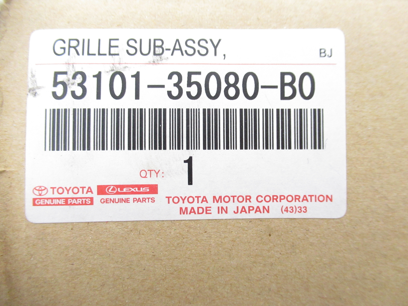 Genuine OEM Toyota 53101-35080-B0 Grille Assembly 2014-2019 4Runner | eBay