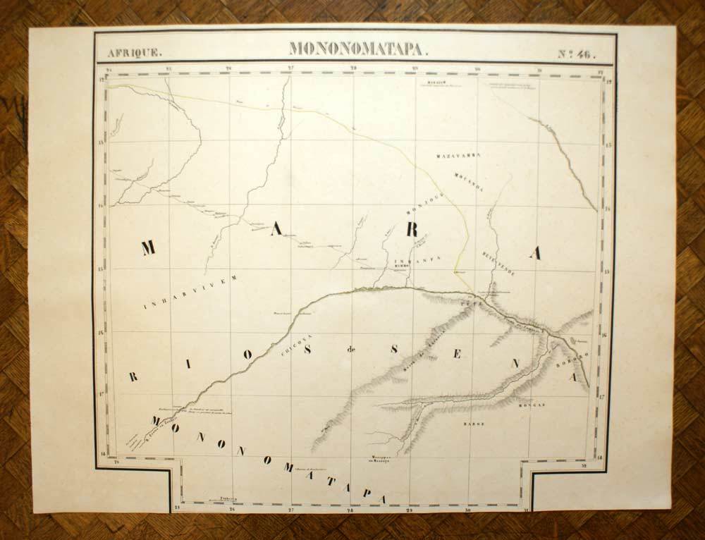 Empire Of Monomotapa Map Geographique Afrique N°46 Vandermaelen 1827 ...