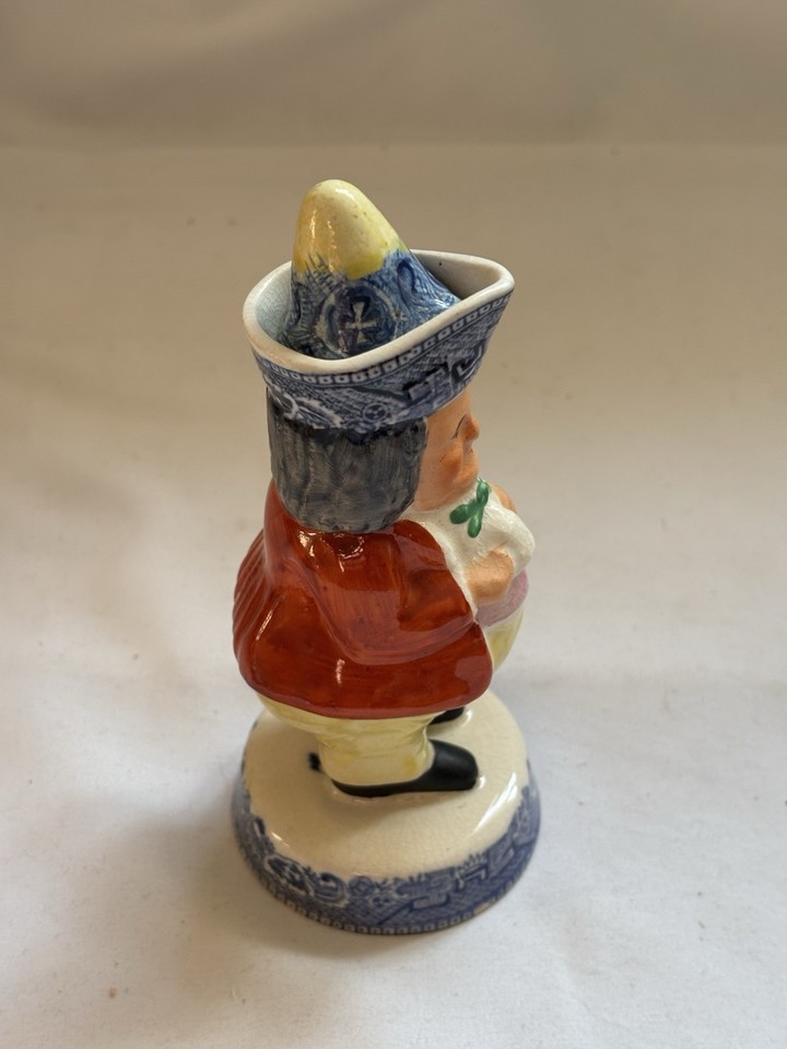 Antique Blue Willow TOBY. “Mr. Vinegar”. Great Example. RED COAT. | eBay