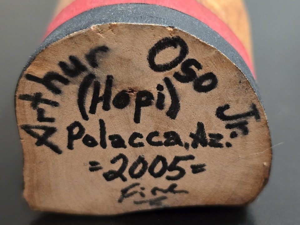 Hopi Kachina Arthur Oso Jr Polacca AZ Bird 6” 2005 Fire READ Indian ...