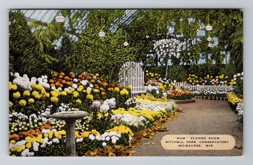 Milwaukee WI-Wisconsin, Flower Show Mitchell Park Conservatory, Vintage ...