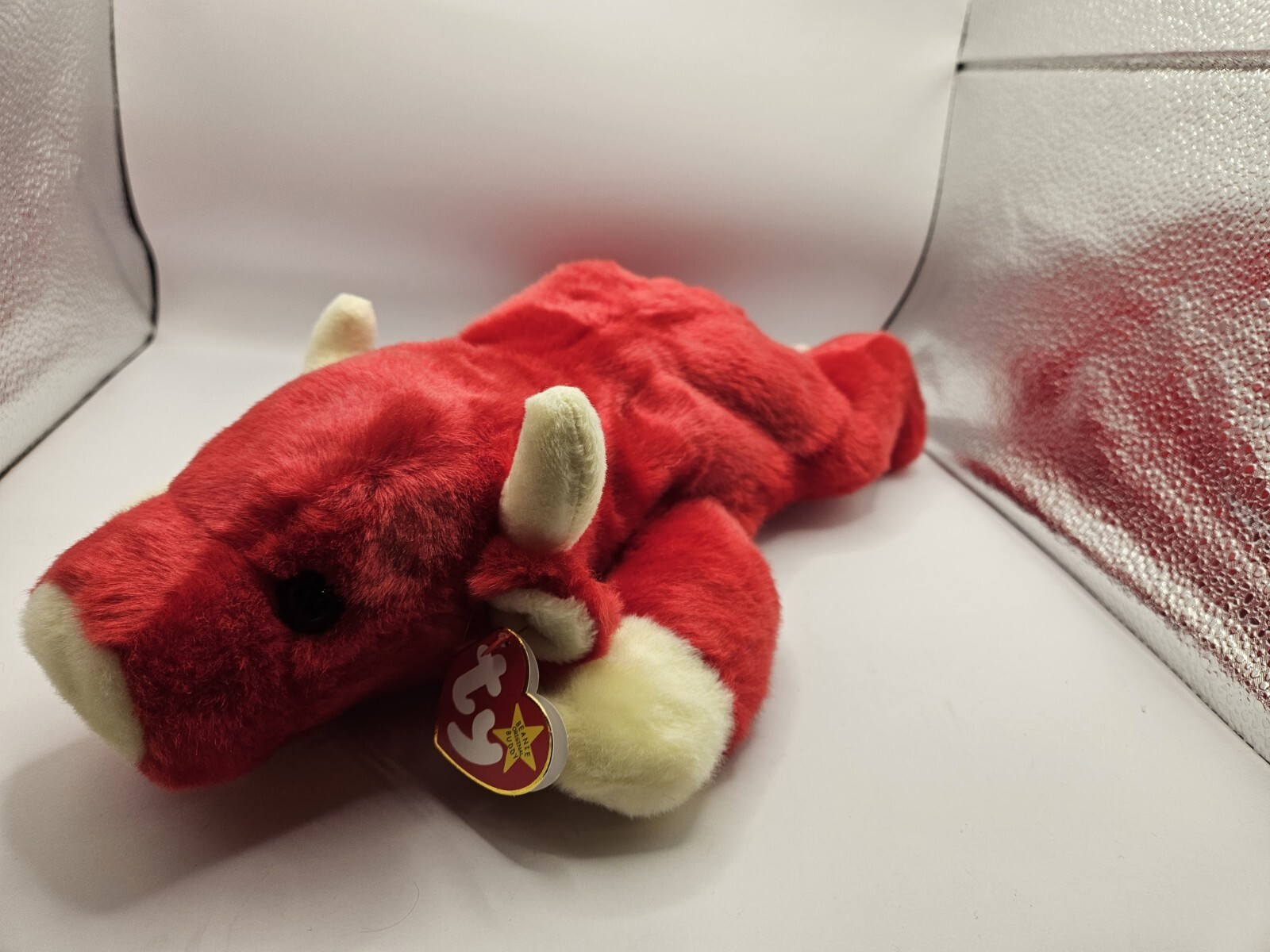 Ty Beanie Buddy Snort the Red Bull Large 15" 1998 Retired Plush Toy ...