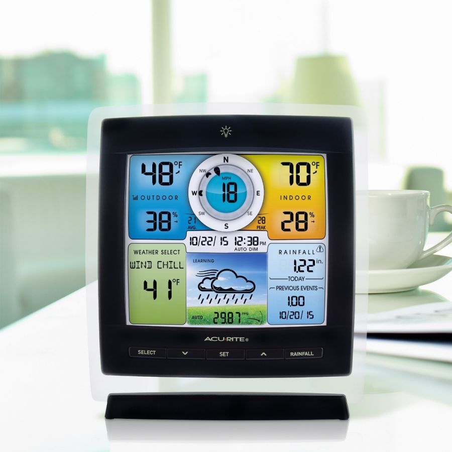 CHANEY ACURITE IRIS 5 IN 1 WEATHER STATION W/ COLOR DISPLAY 01528MCB ...