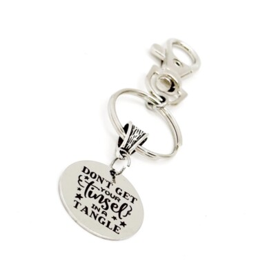 Don’t Get Your Tinsel In A Tangle Charm Keychain, Friend Gift, Funny ...