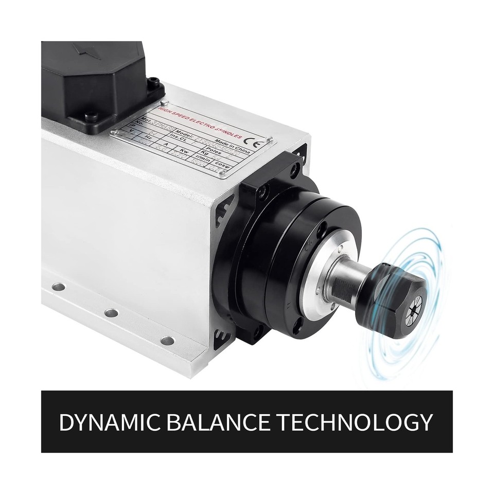 CNC Spindle Kits, 110V 2.2KW 2200W Air Cooled Spindle Motor Square CNC ...