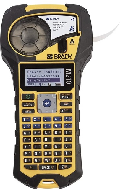 Brady M210 Handheld Label Maker - Black/Yellow for sale online | eBay