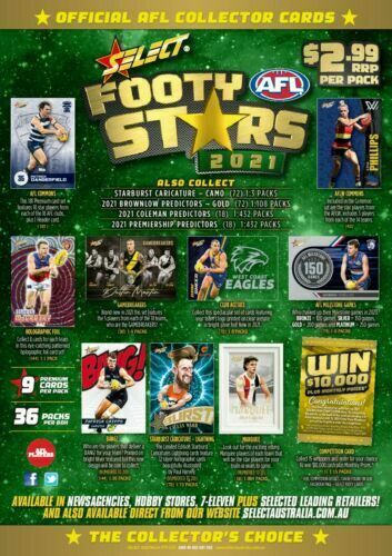 2021 AFL Select Footy Stars Official A4 Flyer | eBay