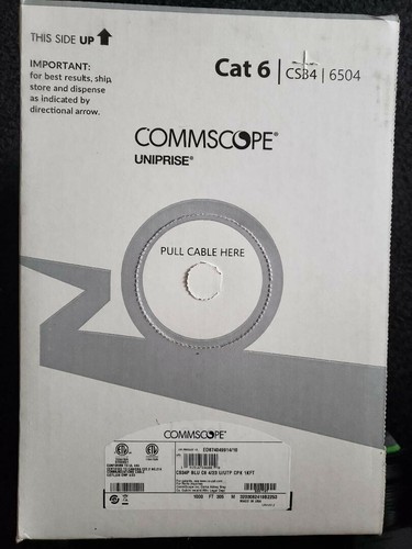 Commscope Uniprise Solutions Cat6 CMP Blue Plenum 1000ft BOX 874019914/ ...